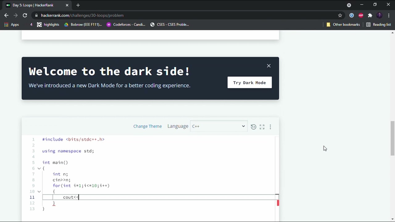 Hackerrank 30 Days Of Code Day 5 C Solution And Concepts Youtube