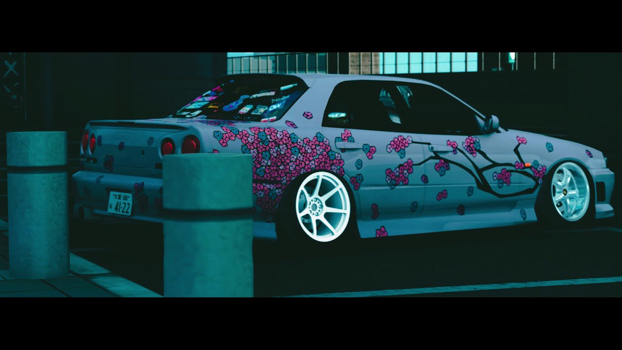 Slammed Nissan Skyline HR34 - YouTube
