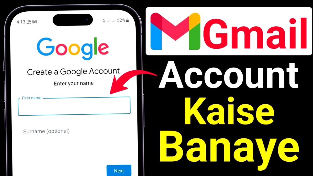 How To Create Email Account In Mobile 2024 | How To Create Gmail ...