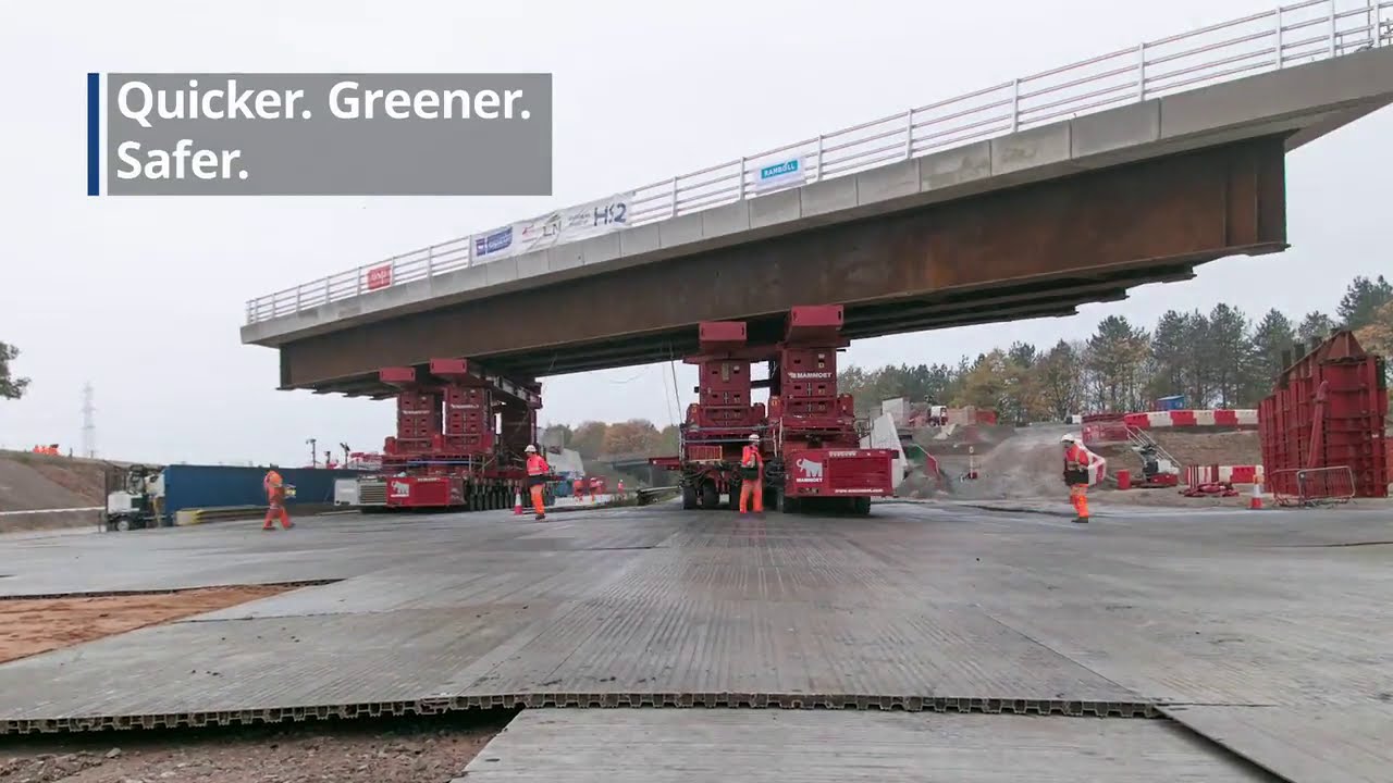 HS2 - A446 bridge move explained - YouTube