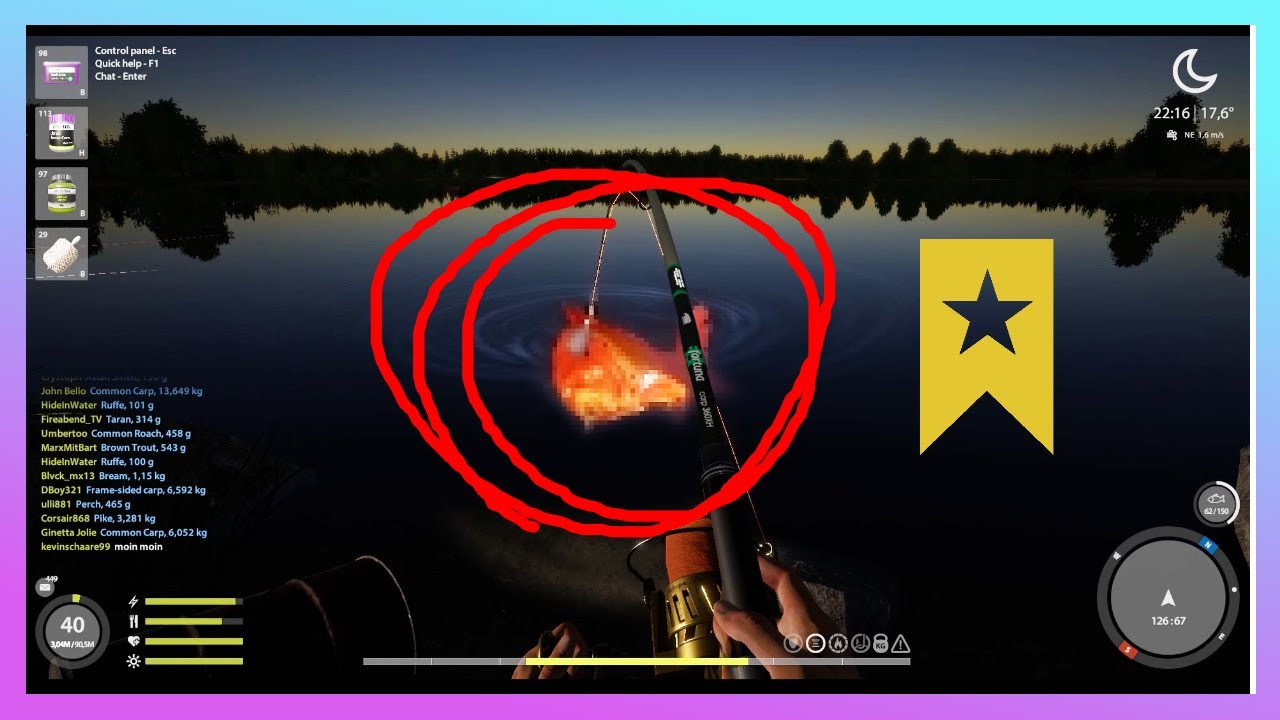 Red Starvas Carp - Scaly Trophy Amber Lake - Russian Fishing 4 RF4 ...