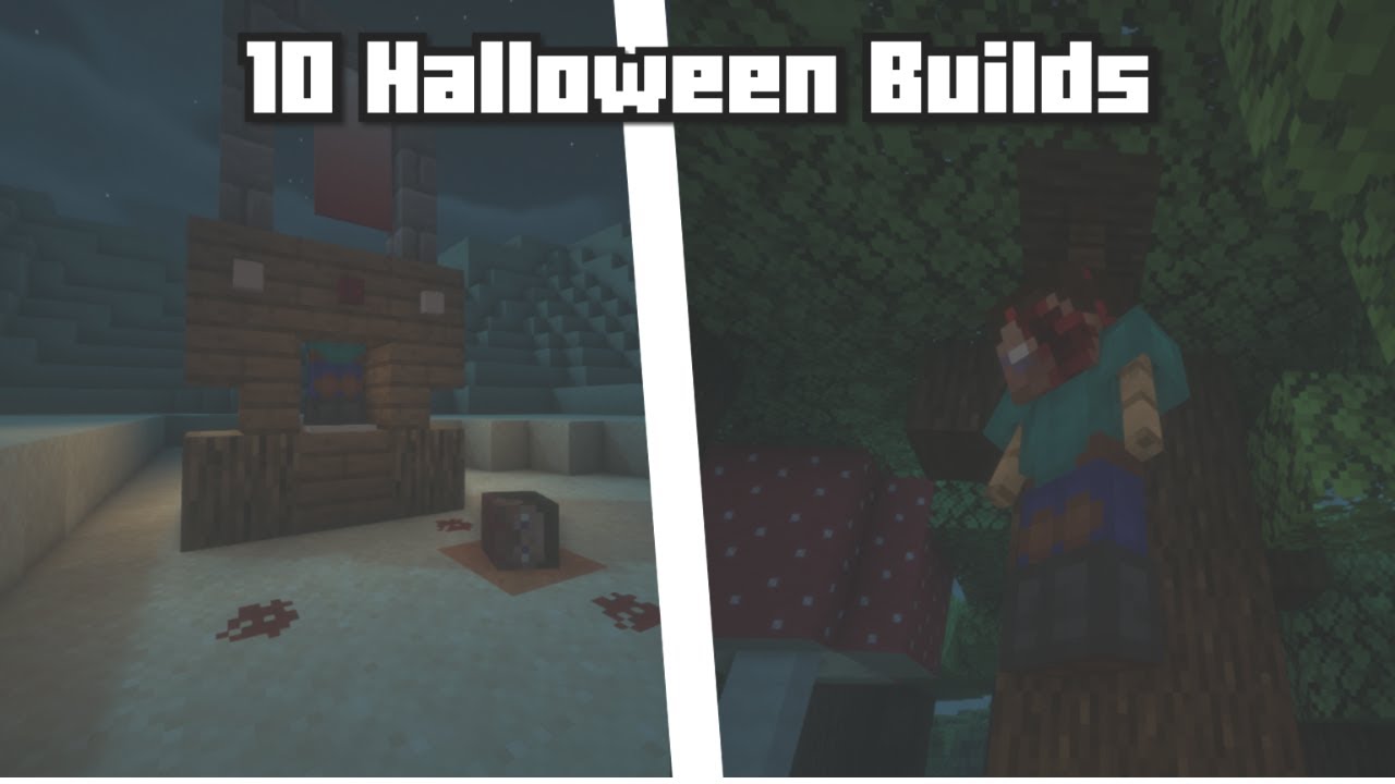 10 Halloween Builds in MINECRAFT! - YouTube