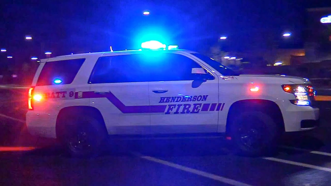 Henderson Fire Department Battalion 9 Responding Code 3 - YouTube