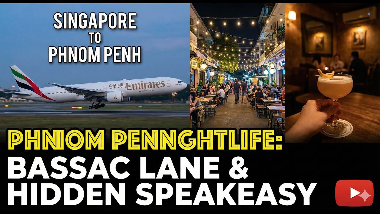 Singapore to Phnom Penh ️ | Emirates Flight & Exploring Bassac Lane ...