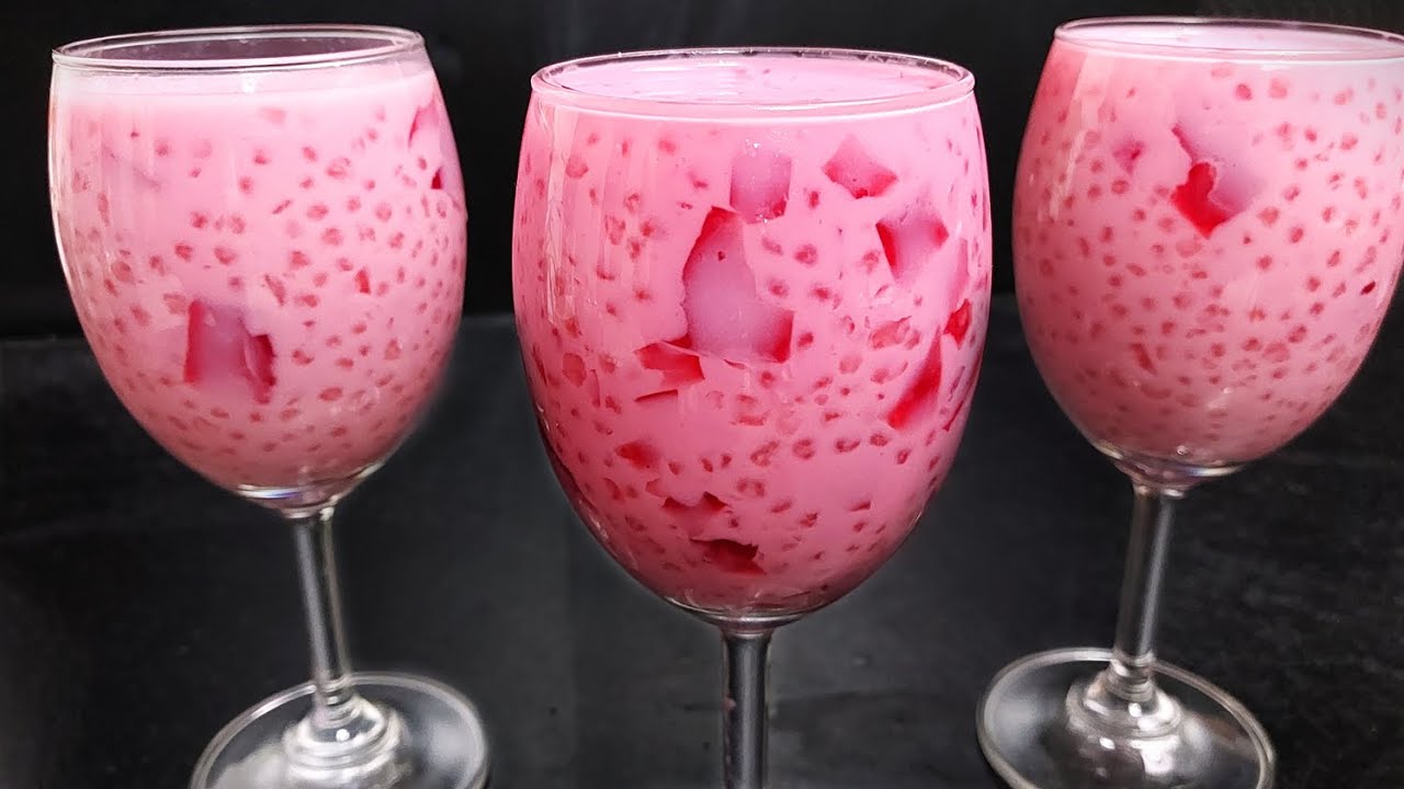Iftar Special | Sabudana Sharbat | Sagu Rose Drink | Summer Drink - YouTube