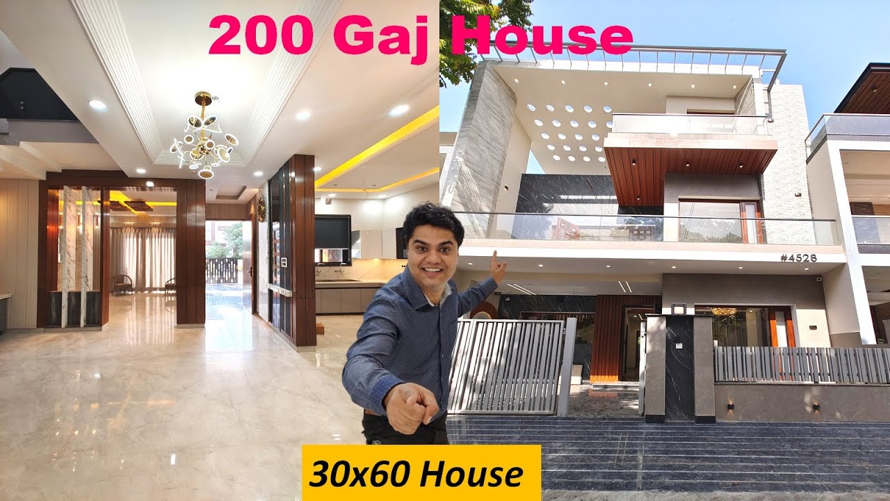 200 Gaj House Front Design | 200 Gaj House Plan with car parking | 200 ...