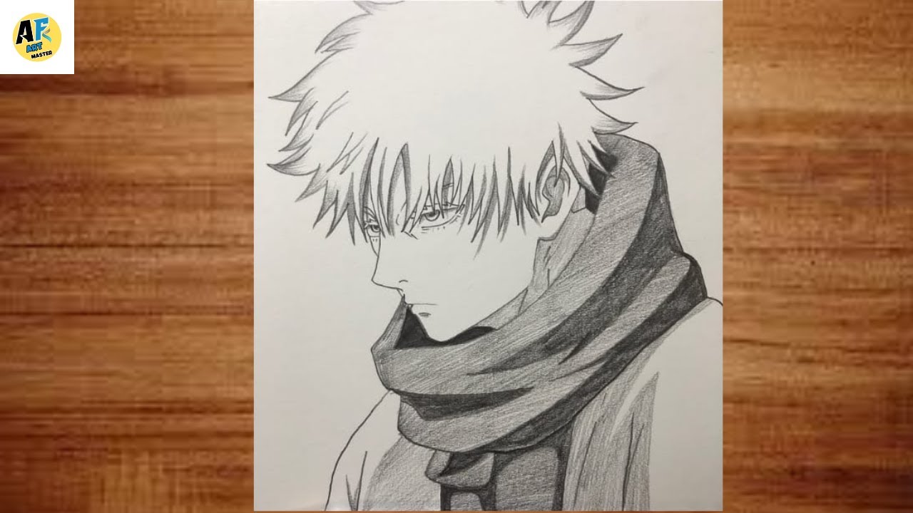 How to Draw Gojo || Easy gojo Drawing Tutorial || Anime drawing easy ...