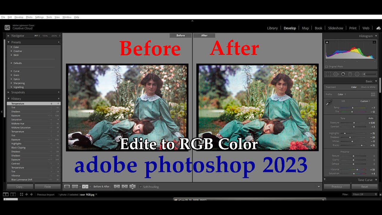 Edit to RGB color using Adobe photoshop 2023 - YouTube