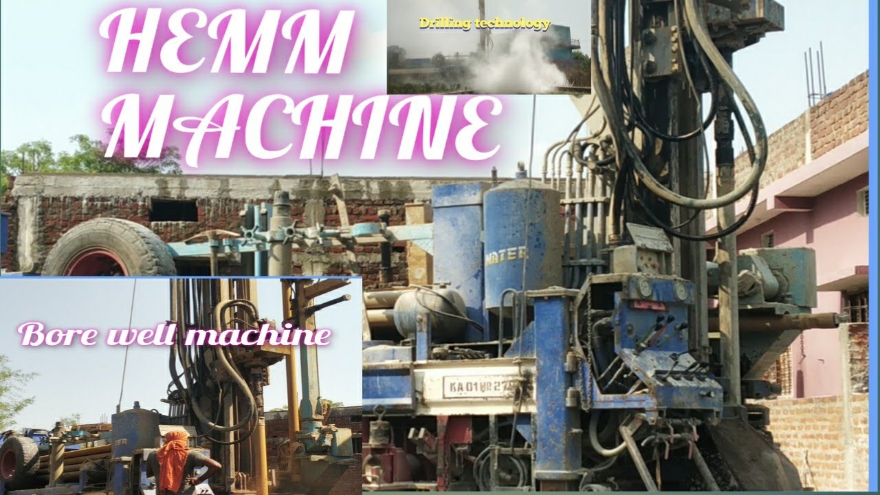 Bore well water || Bore well bring #HEMM machine Deep boring machine ...