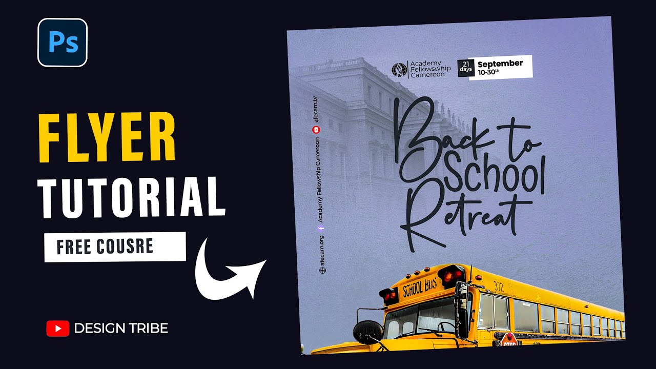 Photoshop Flyer Design Tutorial | Graphic Design Course - YouTube