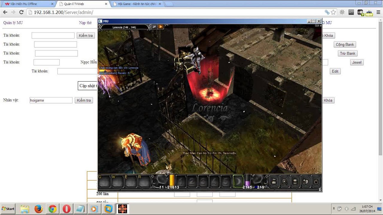 Mu Offline hướng dẫn chỉnh thông số Server và Web - YouTube