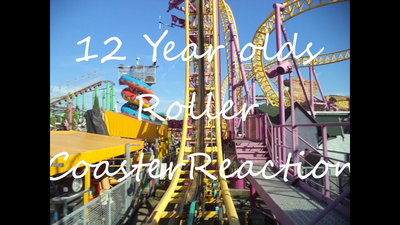 12 year olds Roller Coaster rides reaction, so funny!!! - YouTube
