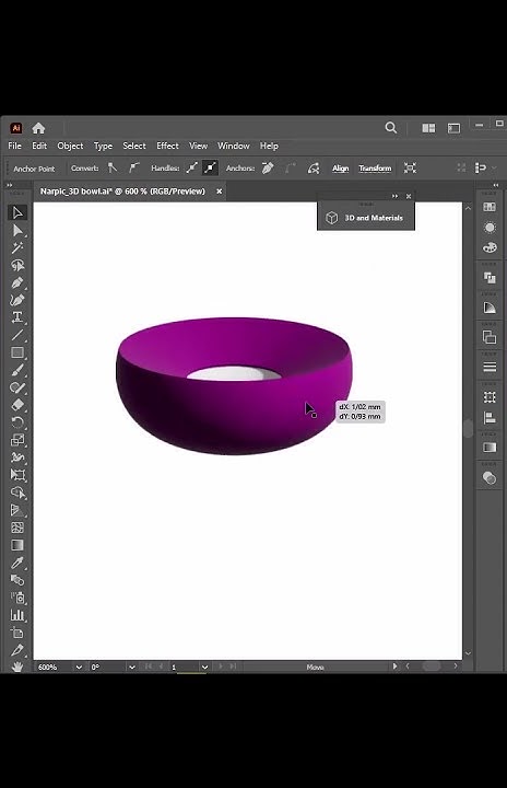 Adobe Illustrator - Make a simple 3D BOWL - YouTube