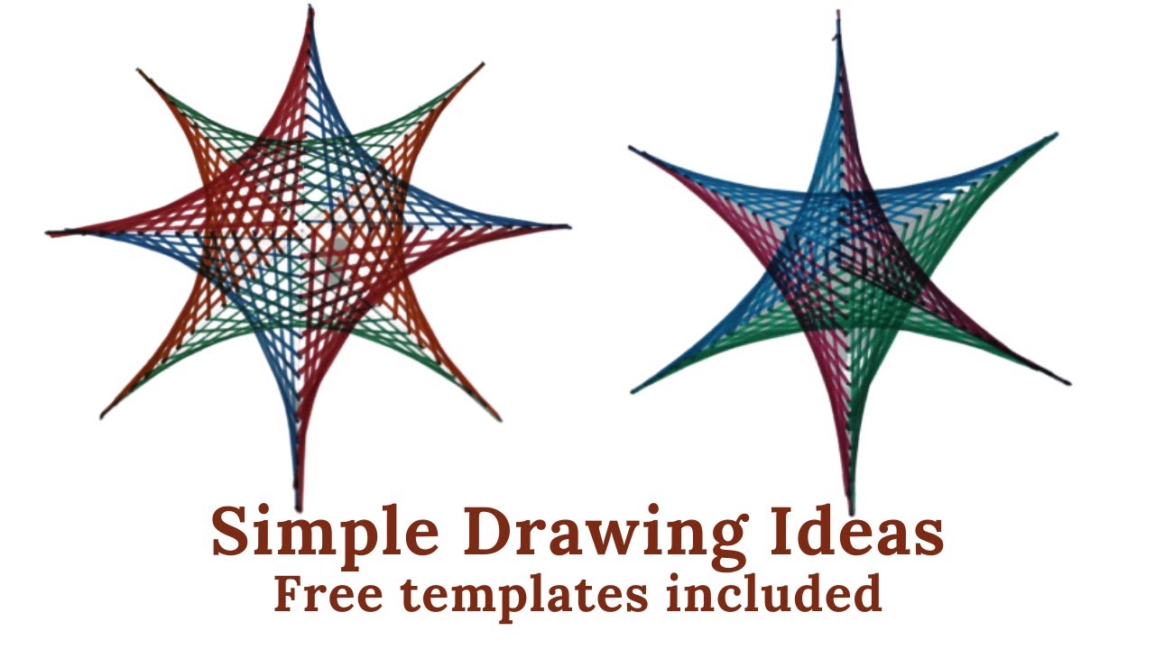 Drawing ideas for non artists | Parabolic Curves Art Ideas | Curve ...