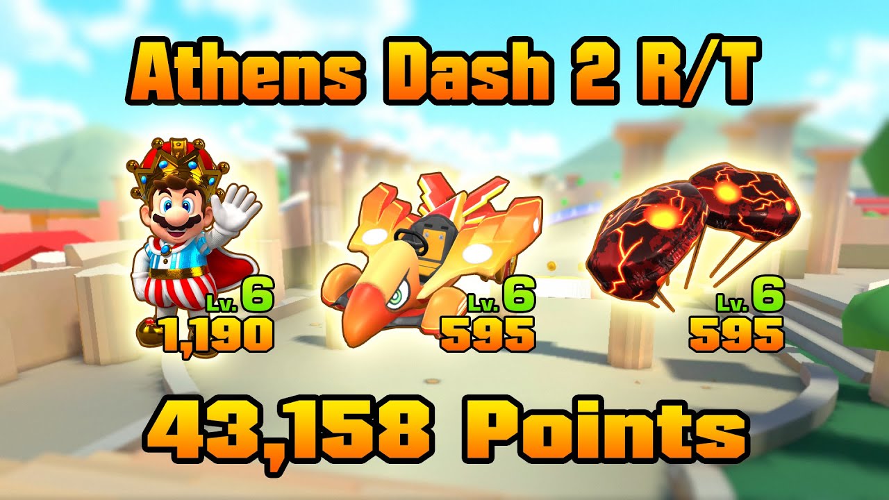 Mario Kart Tour — Vacation Tour ～ Athens Dash 2 R/T ～ 43,158 Points ...