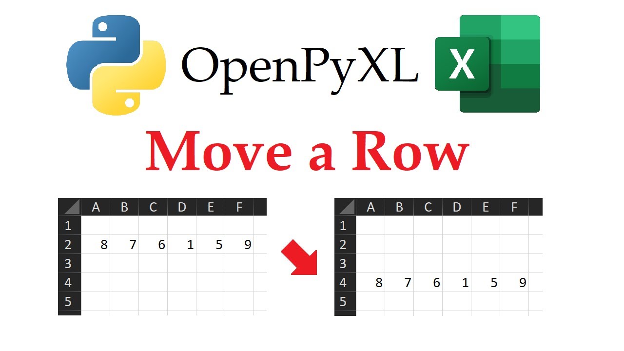 Openpyxl Moving An Entire Row In Excel Workbooks With Python Data Automation Youtube