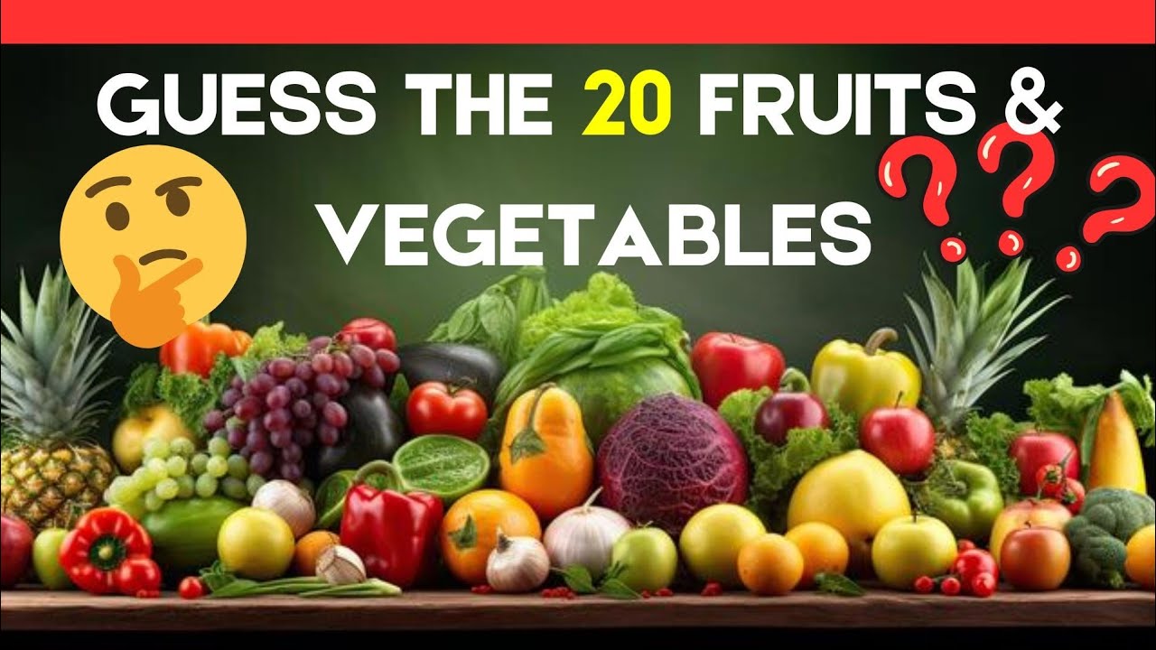 Guess The Fruits and Vegetables 🍒🍎🍉🍍🥭🌽🥕l Guess the Quiz l Fruits and ...