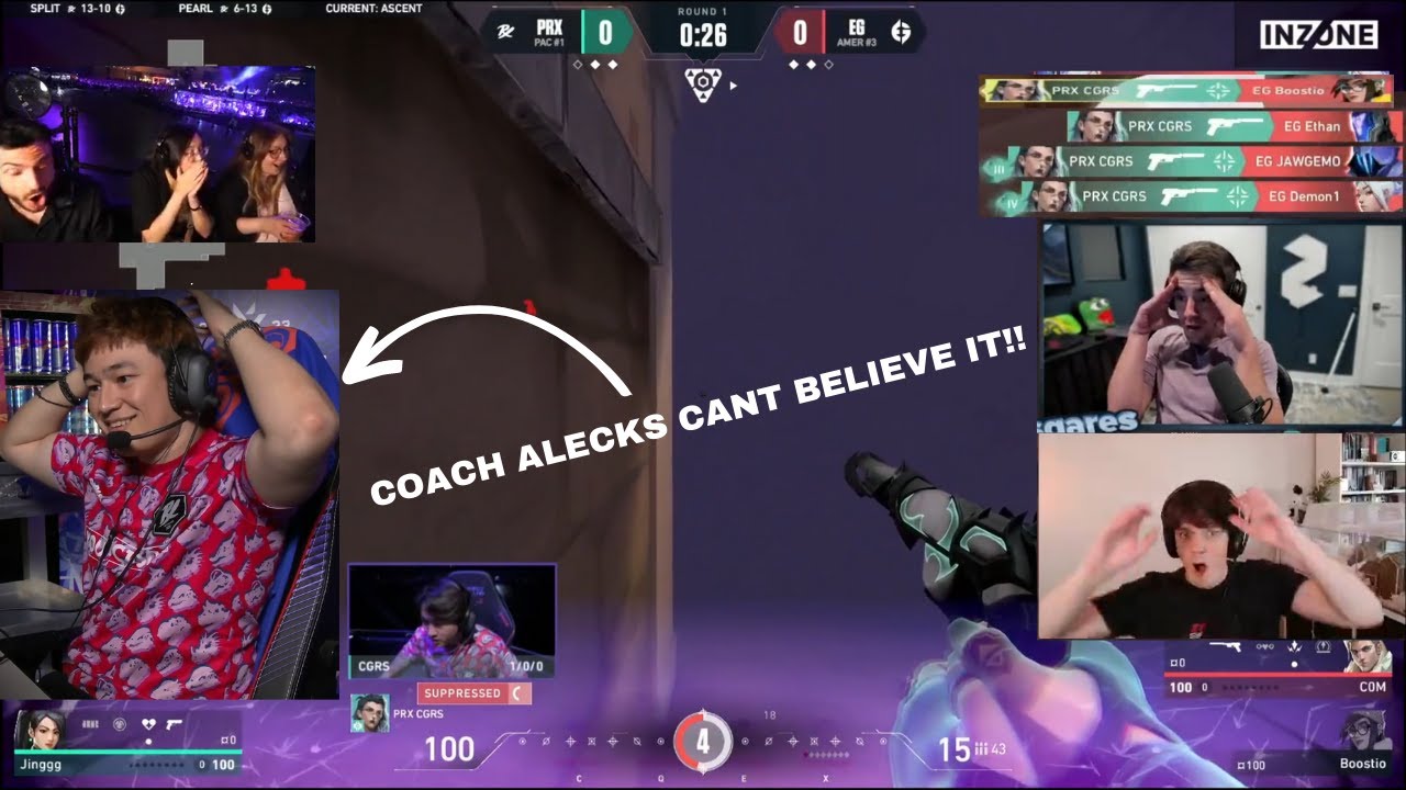 Tarik and other streamers react to PRX CGRS HEROIC 4k hold vs EG (Coach ...