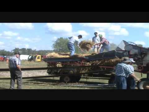 Threshing Oats with a Massey Harris 55 and MCcormick-Deering Threshing ...