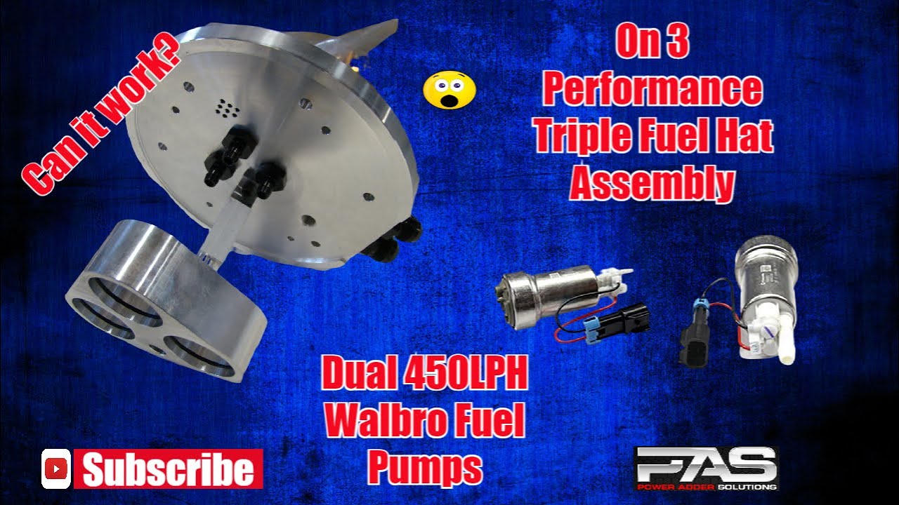 On 3 Performance Triple Fuel Hat Assembly With Dual 450LPH Fuel Pumps ...