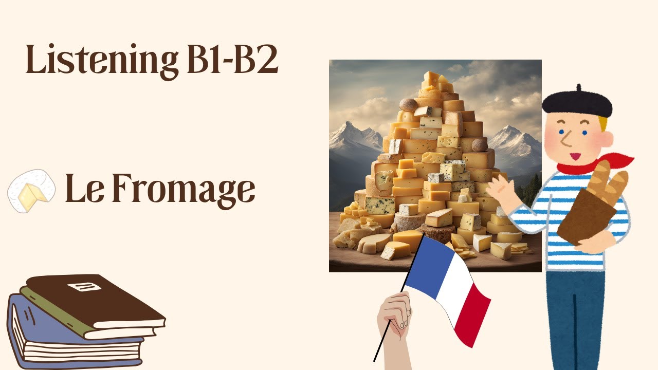 French listening practice for intermediate B1-B2 : Les fromages ...
