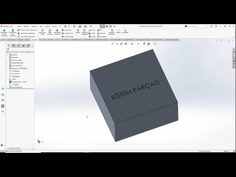 🎯 SolidWorks’te Model Üzerine Metin ile Yazı Yazma ve Kesme (Extrude Cut) | Adım Adım Eğitim