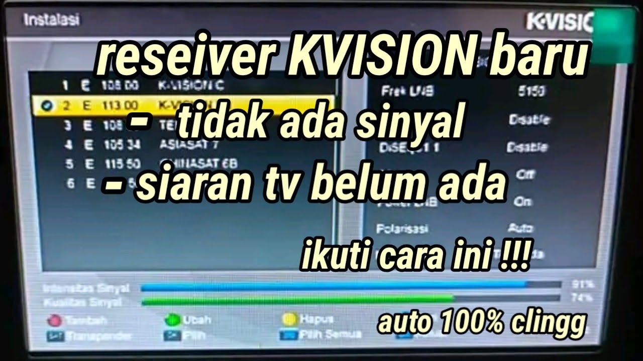 Cara memprogram KVISION tidak ada sinyal pada saat pemasangan pertama ...