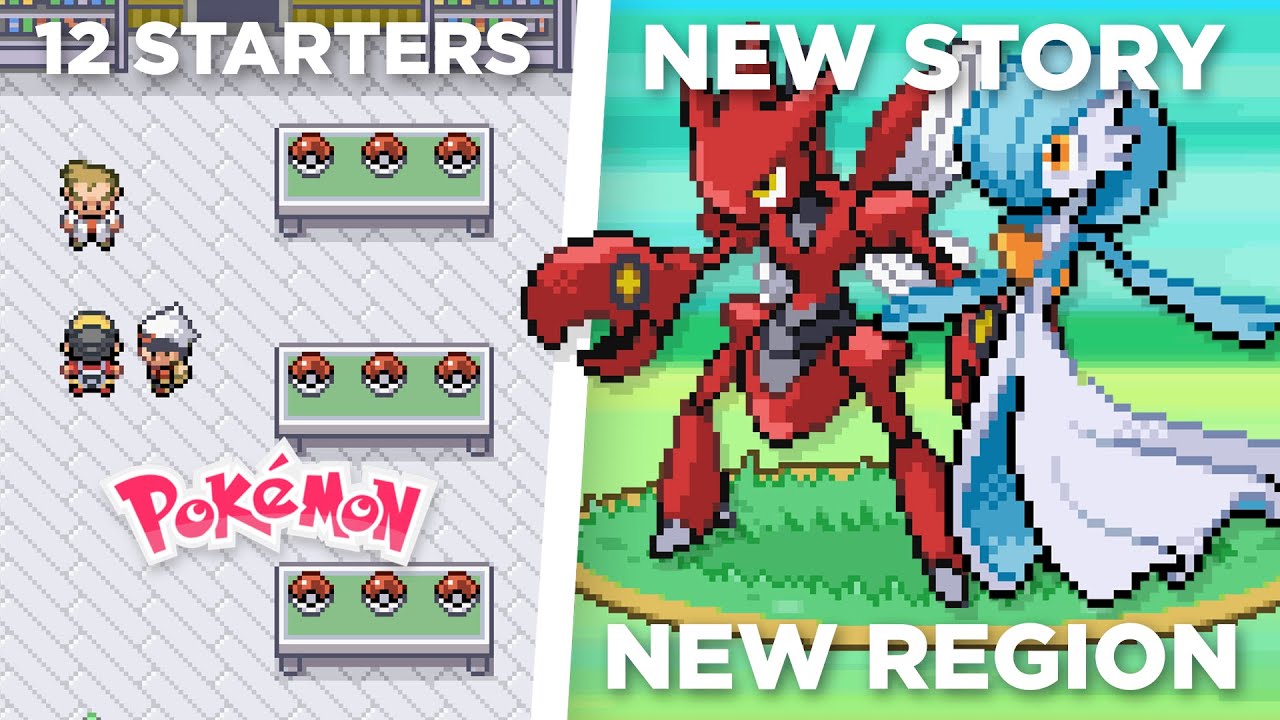 Pokemon GBA Rom Hack With 12 Starters, Amazing Graphics, New Story, New ...