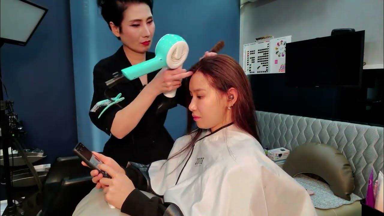 Korean Hair salon ASMR (visual and auditory activation) I hope you enjoy the long video!! - YouTube