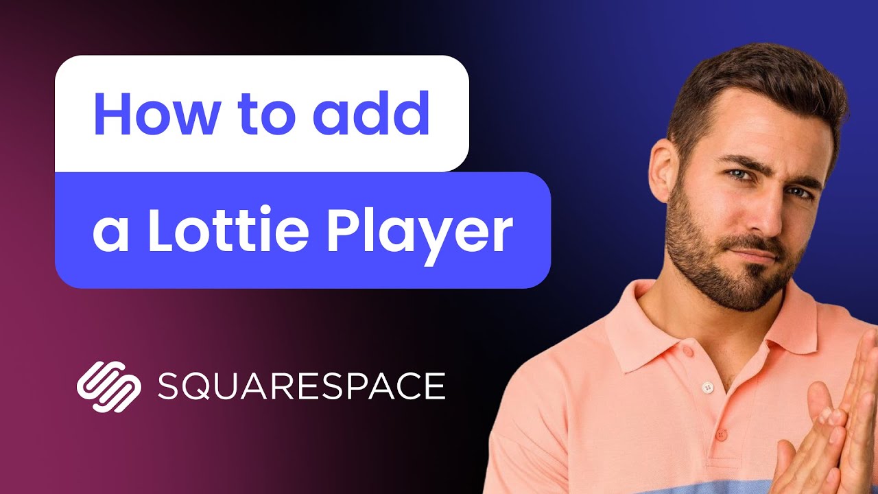 How to add a Lottie Player to Squarespace - YouTube