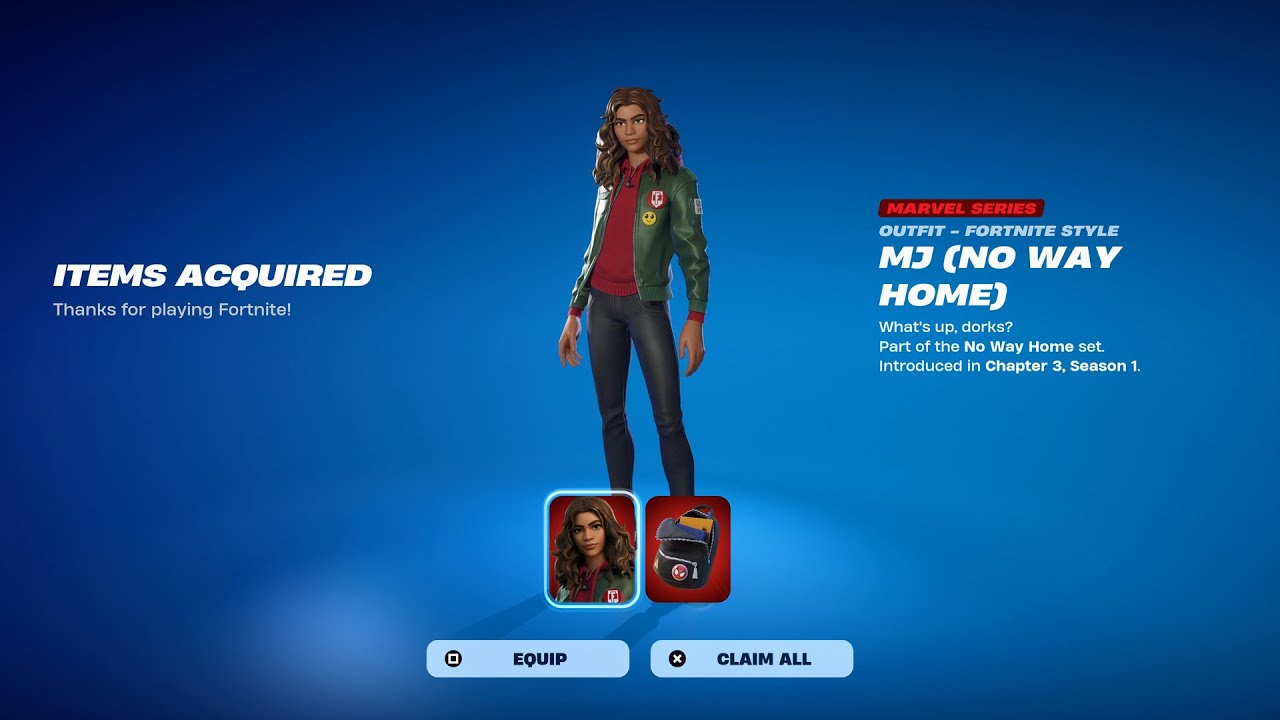 How To Get MJ No Way Home Skin NOW FREE In Fortnite! (Unlock LEGO MJ No ...