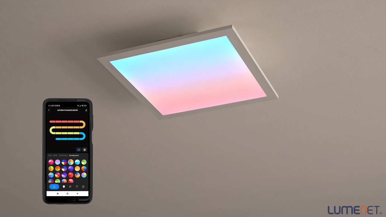 Ledvance Smart+ WIFI smart ceiling color LED panel, 14 W (Planon Magic ...