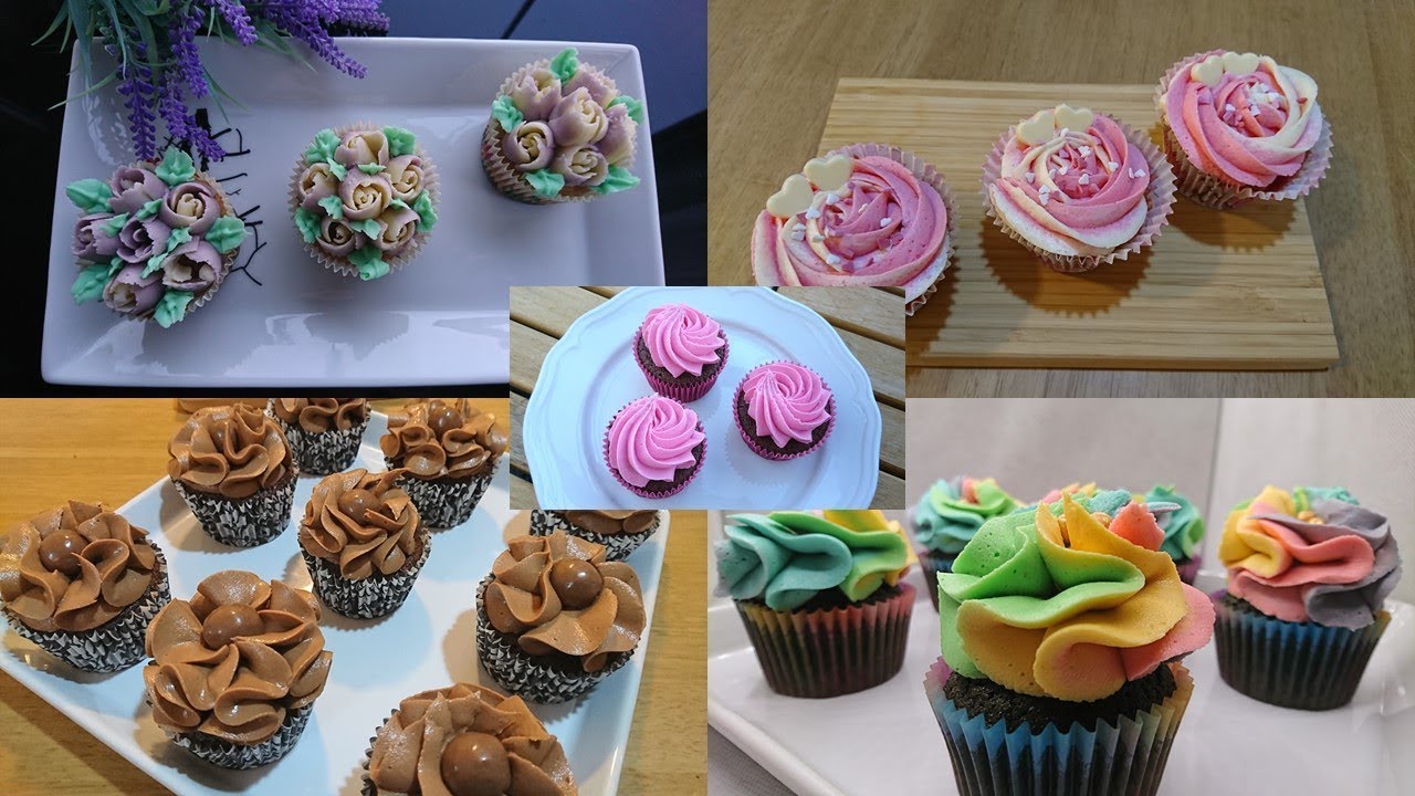 Cupcake Piping Compilation - Piping Techniques! - YouTube