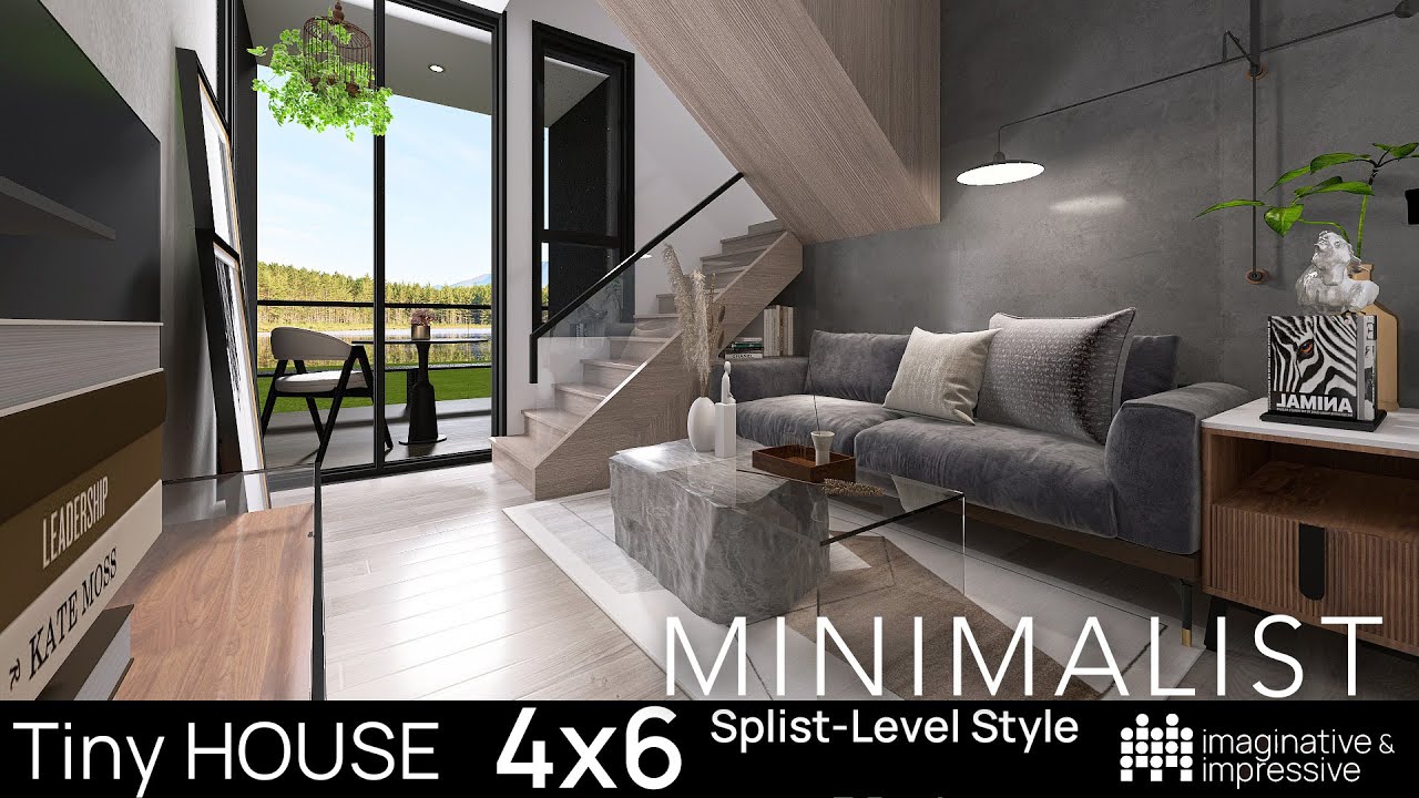 4x6 Split-level Tiny House Design: Minimalist Style Meet Tranquil and ...