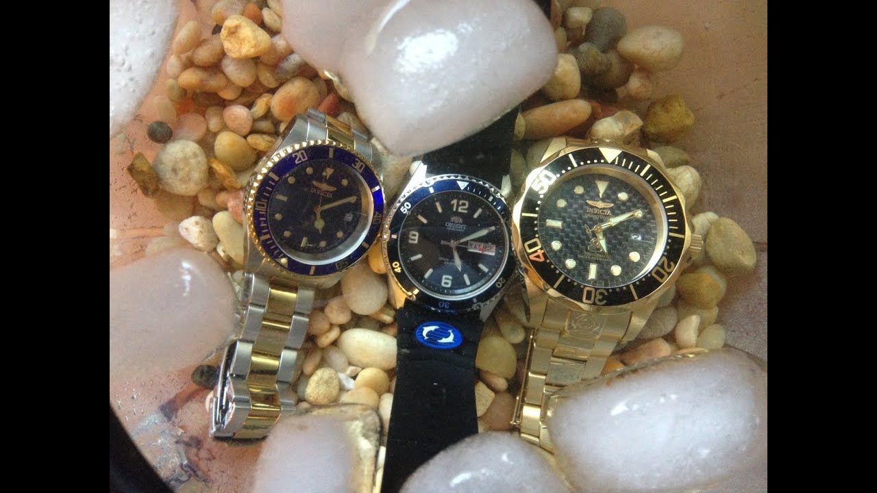 Dive Watches in Ice Water - YouTube