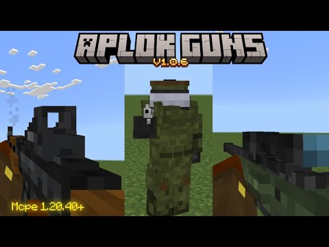 Aplok Guns v1.0.6 Addon Mcpe 1.20+ Update Showcase - Addon 3d Guns ...