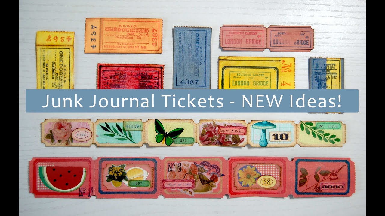 Junk Journal Tickets - Hot Tips - YouTube