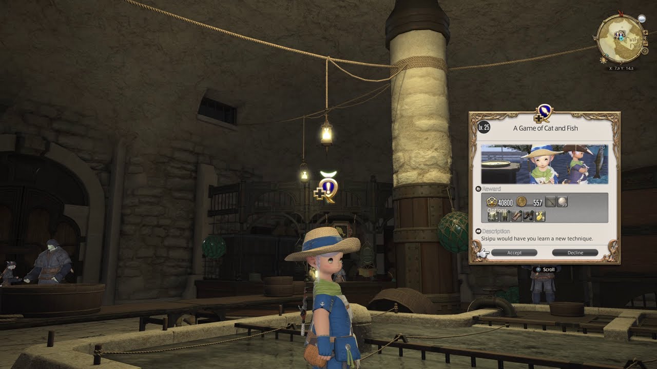 FFXIV Fisher Class Quest: A Game of Cat and Fish - YouTube