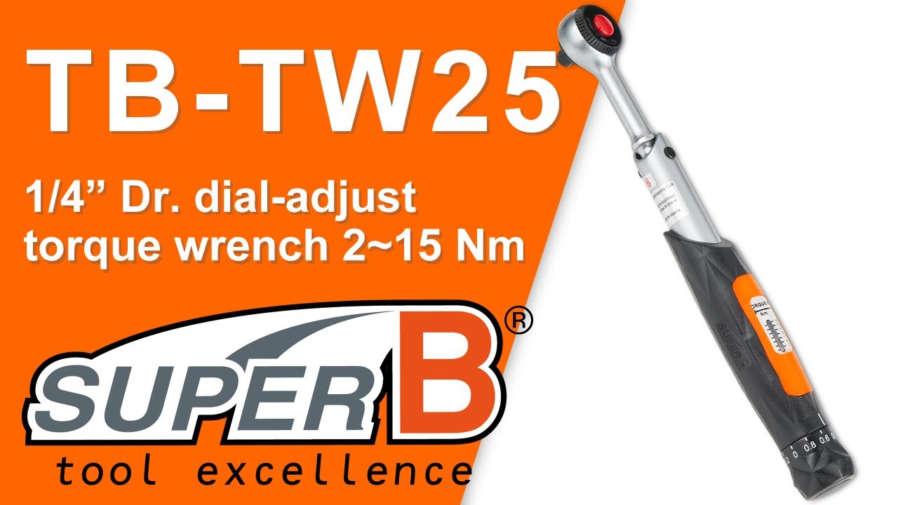 How to Use the TB-TW25 1/4” Dr. dial-adjust torque wrench 2~15 Nm - YouTube