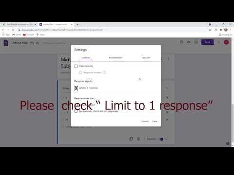 How to create online exam using google form and timer - YouTube
