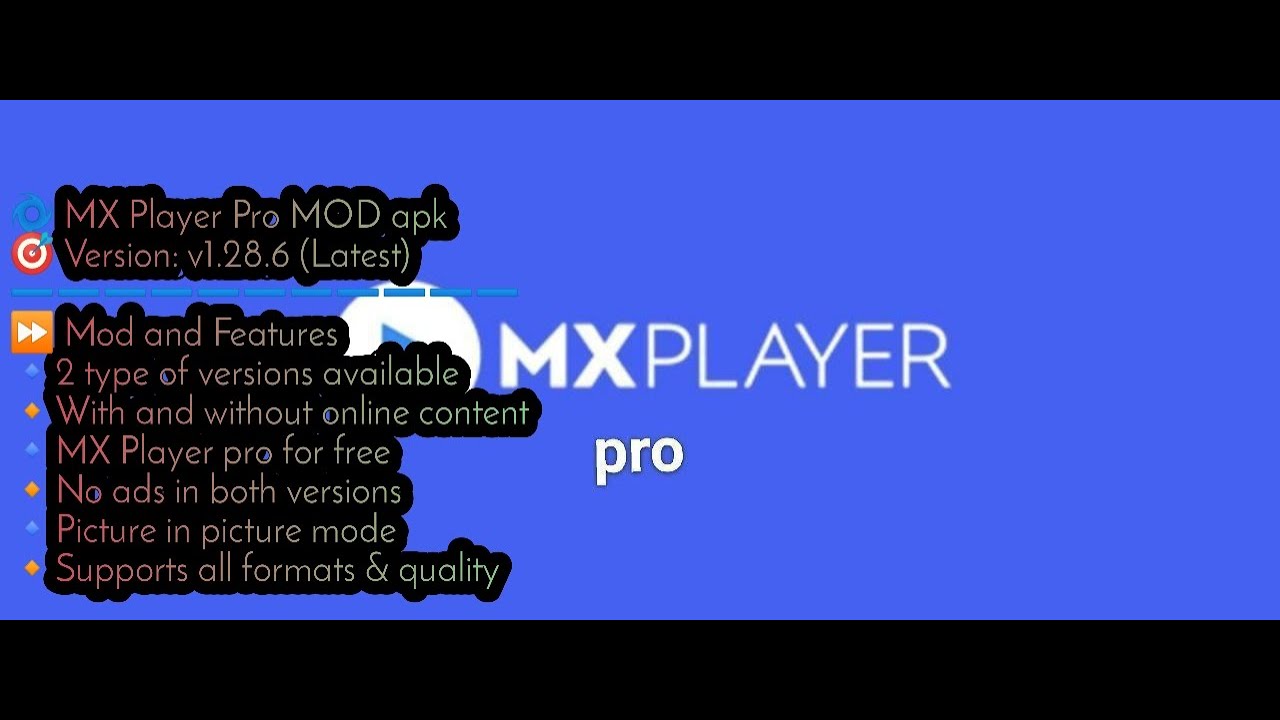 MX Player PRO (No Ads)Latest Version Apk. - YouTube