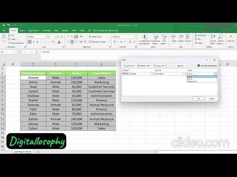 MS Excel - Data Sorting - YouTube