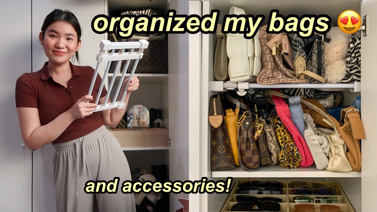 vlog | Organizing My Bags + Accessories! TURNED OUT SO NICE 😍 | Toni ...