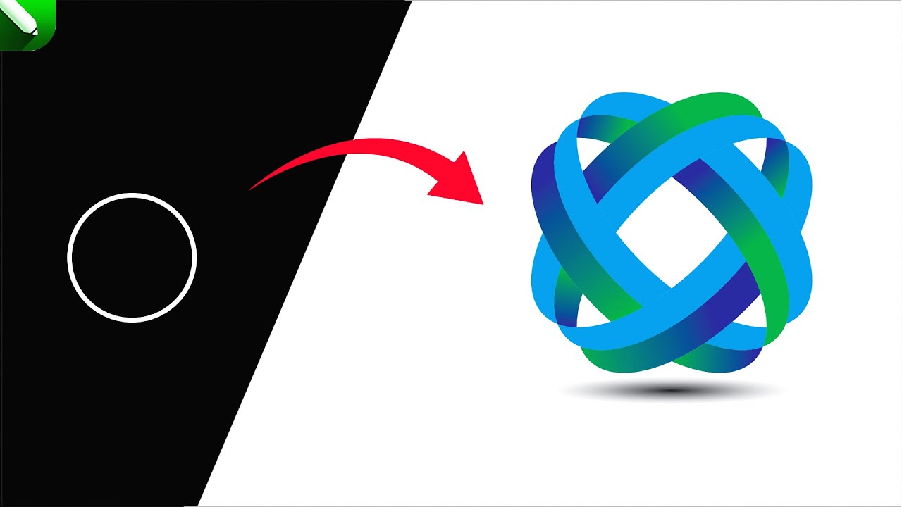 How to create Impossible circle logo in corelDRAW Tutorial - YouTube