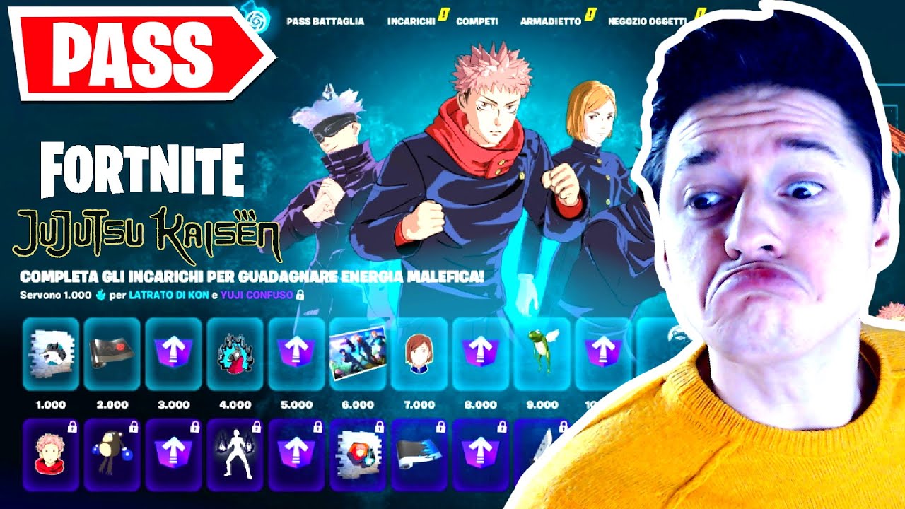 IL MINI PASS BATTAGLIA DI JUJUTSU KAISEN su FORTNITE - YouTube