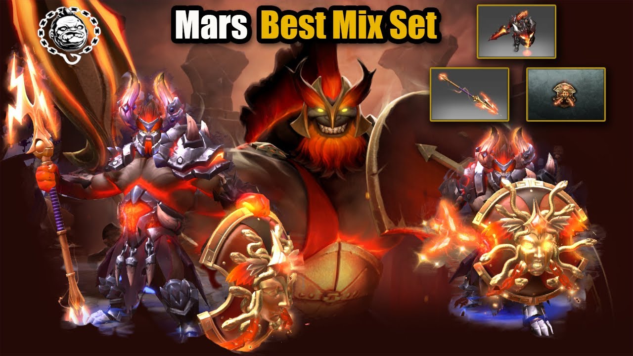 Dota 2 Mars Best Mix Set Immortal God's Mercy + Progenitor's Bane - YouTube