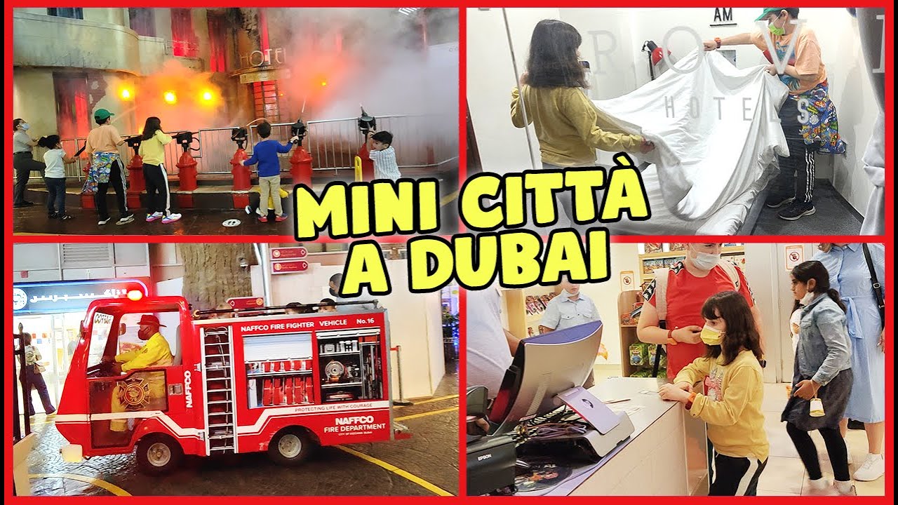 😱 Alyssa e Daniel lavorano in una città in miniatura a Dubai (Kidzania ...