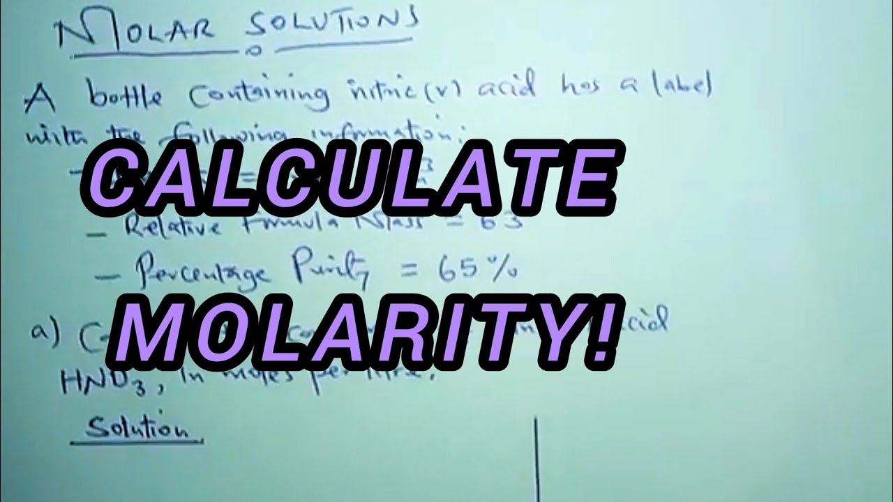 Master Molarity: Calculate Concentration of Solutions Easily! - YouTube