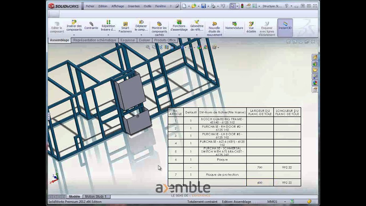 Tuto SOLIDWORKS myCADtools - Mise à jour des propriétés des pièces de ...