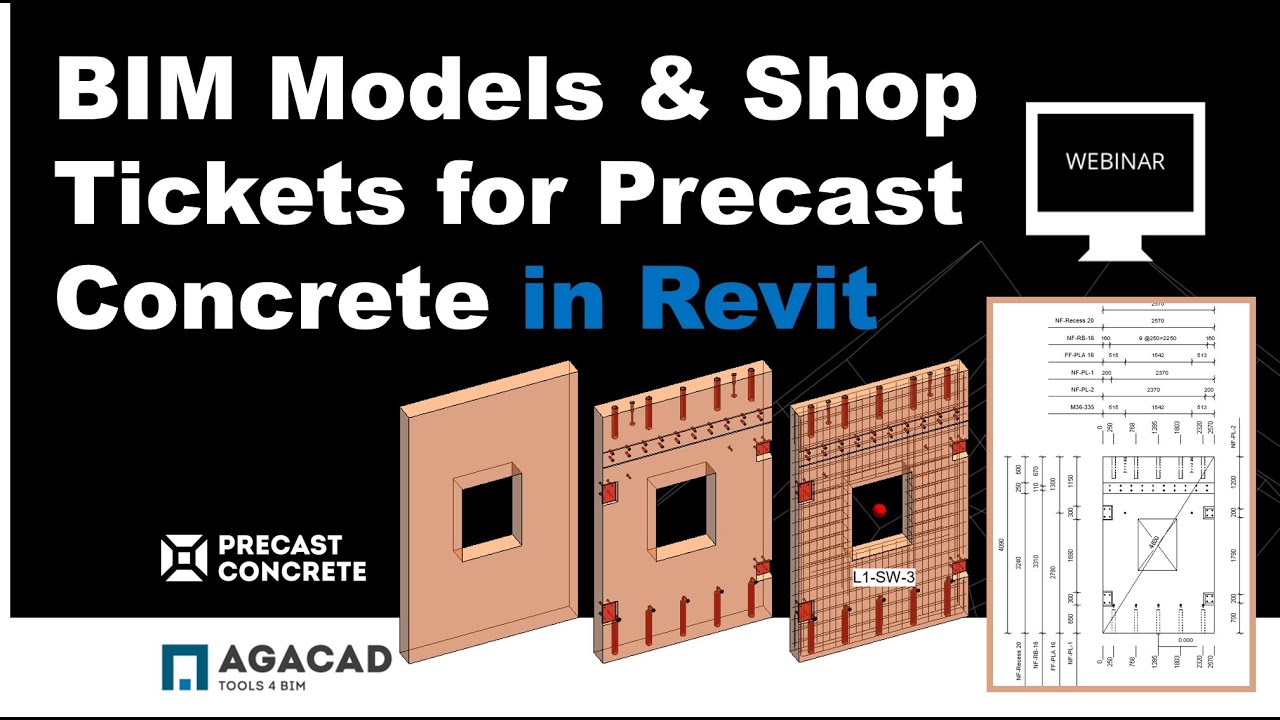 BIM Models & Shop Tickets for Precast Concrete in Revit - YouTube